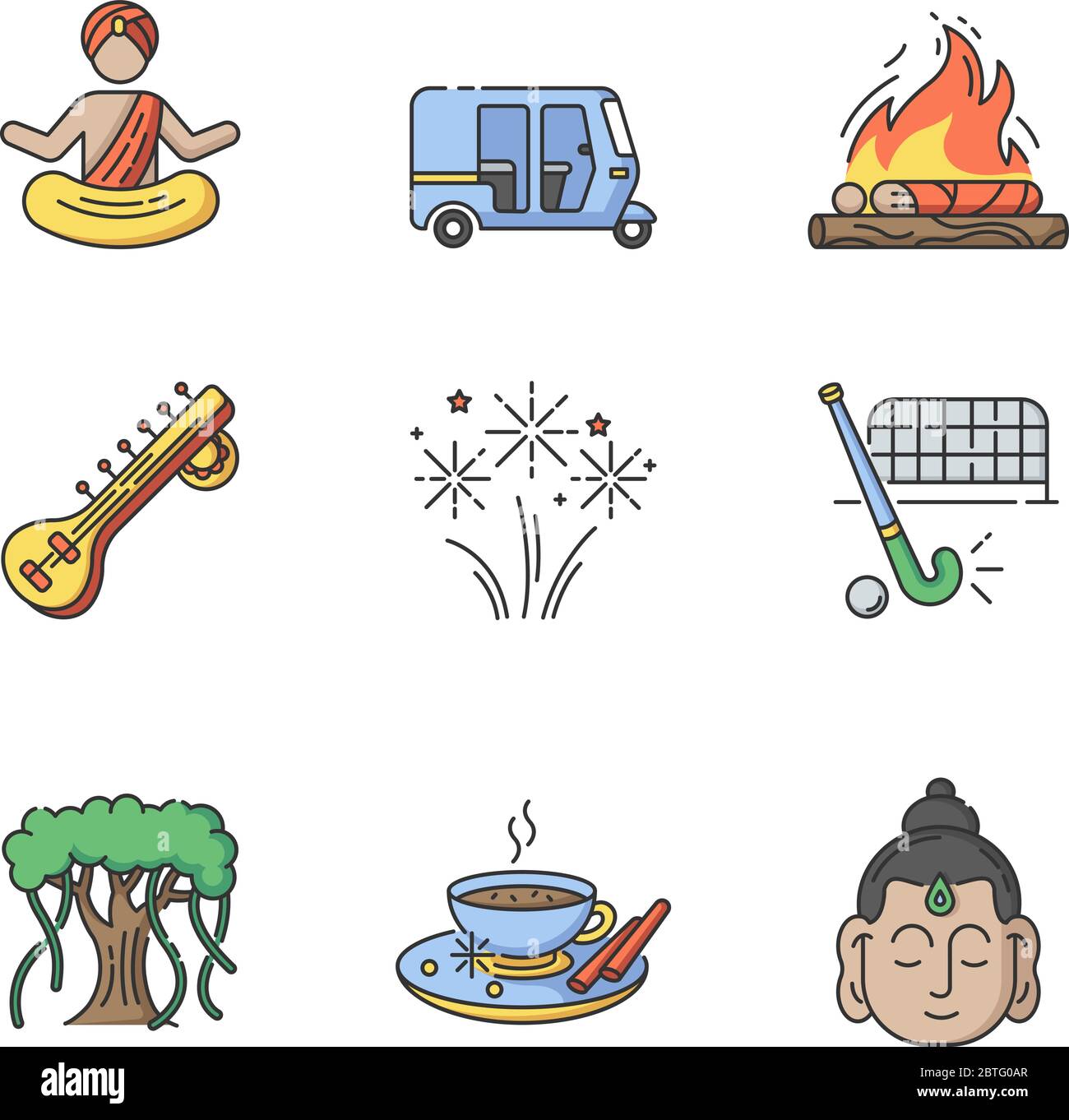Indian ritual icons Stock Vector Images - Alamy