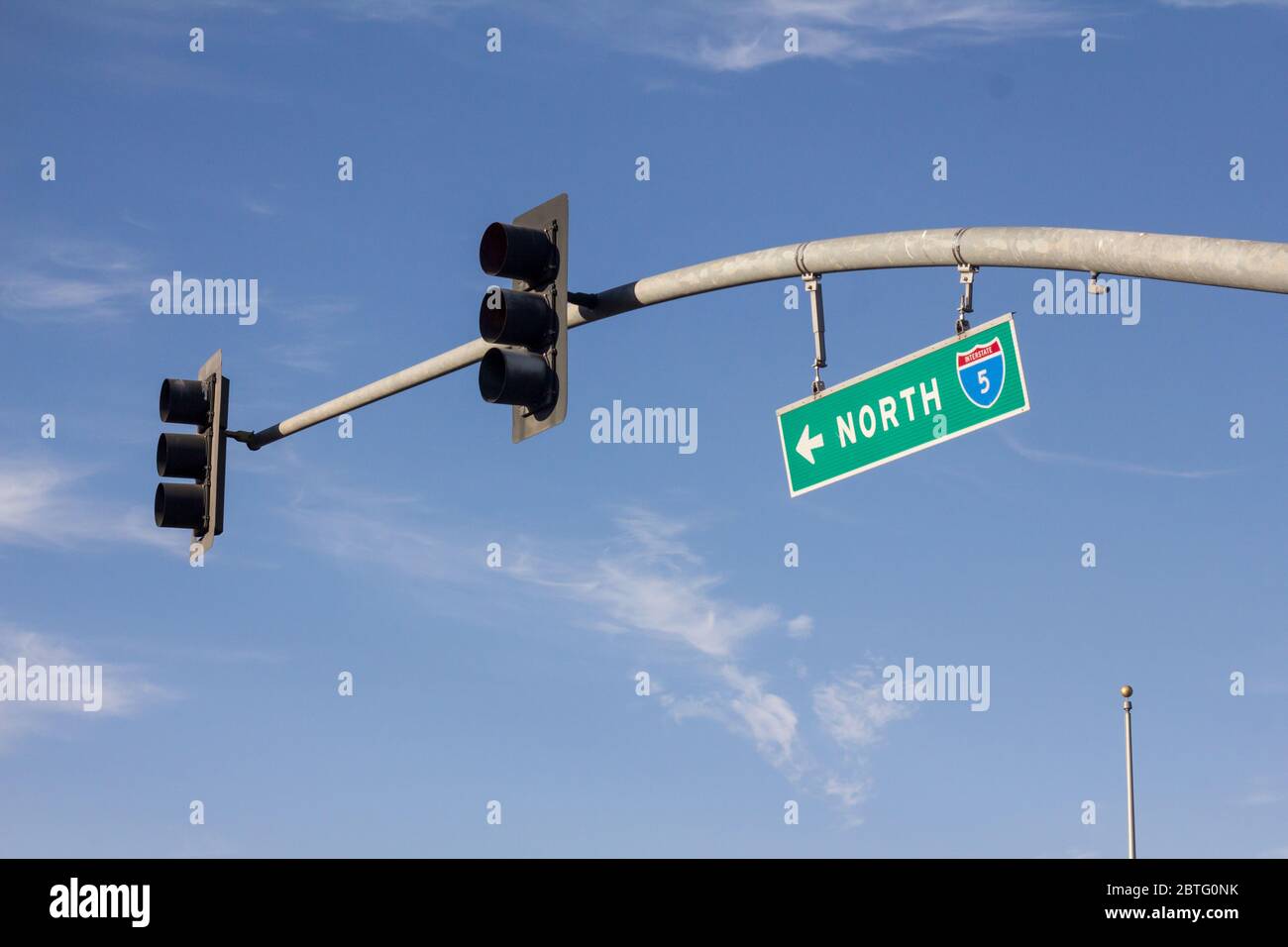 California road sign highway interstate signage direction hi-res stock ...