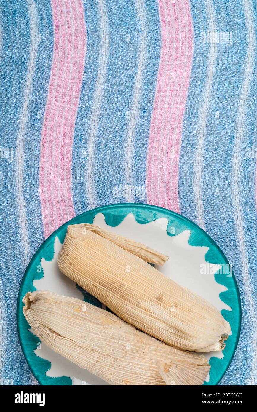 Sweet Tamale, Mexican dish made with corn dough with raisin and ...