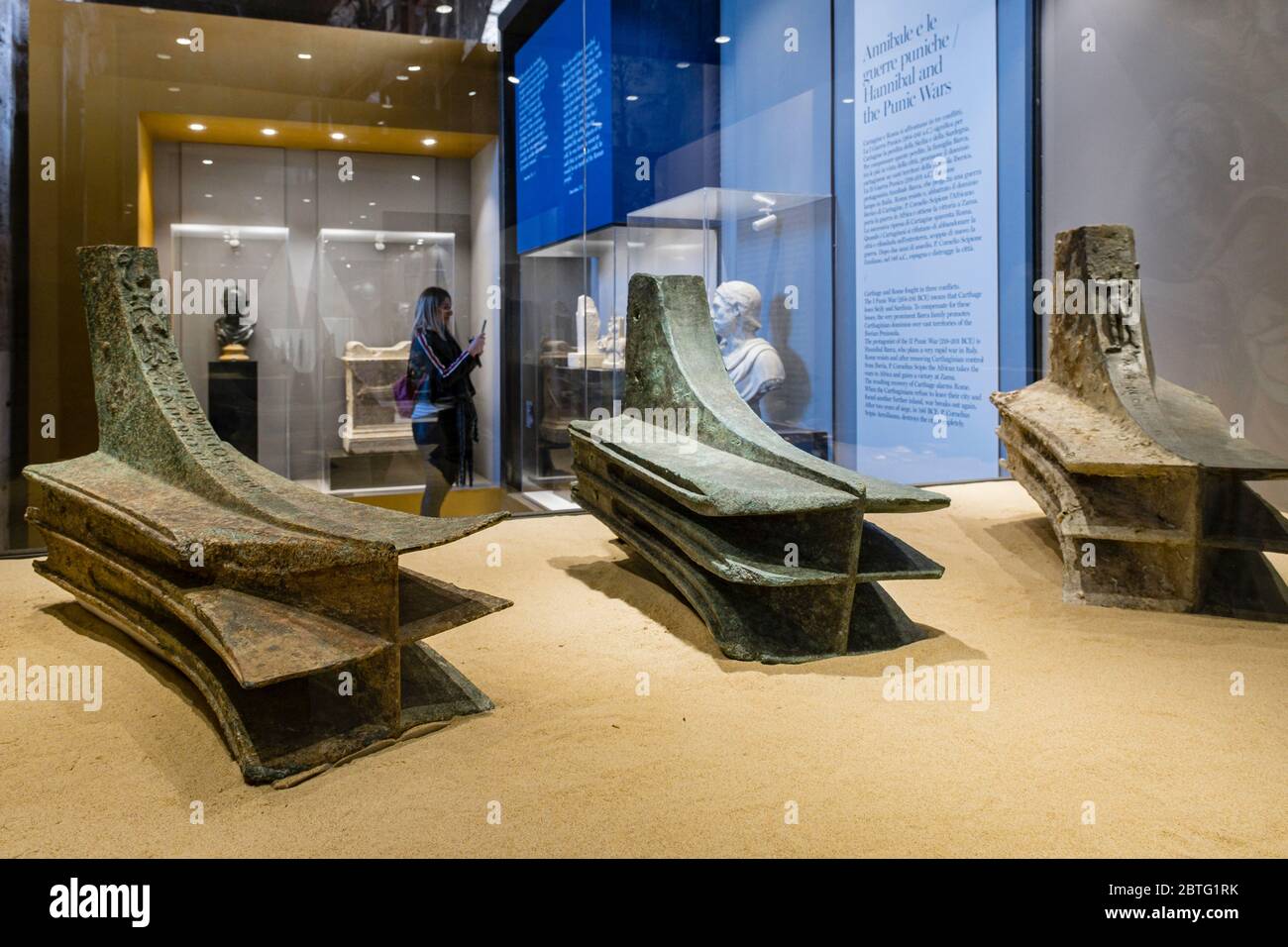 punic ships rostrum, from area of the battle of Egadi islands, 3rd cent ...