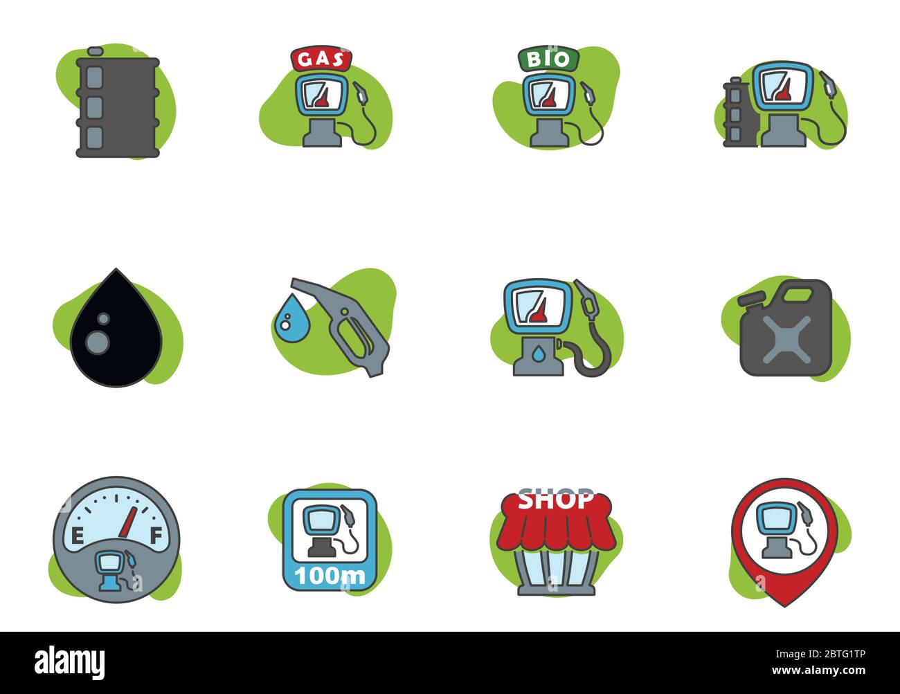 White service station Stock Vector Images - Alamy