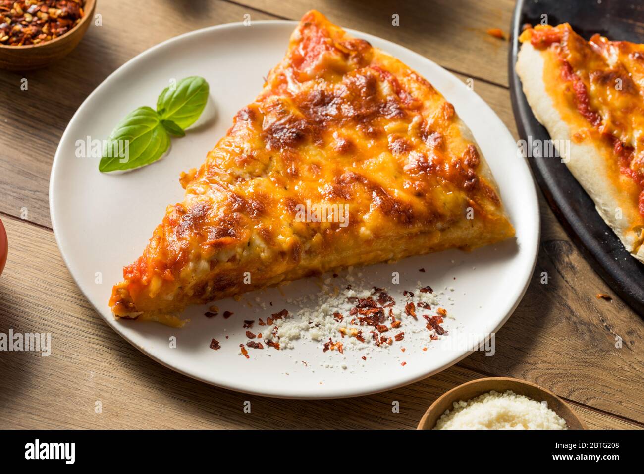 Warm Homemade Italian Cheese Pizza Ready to Eat Stock Photo - Alamy