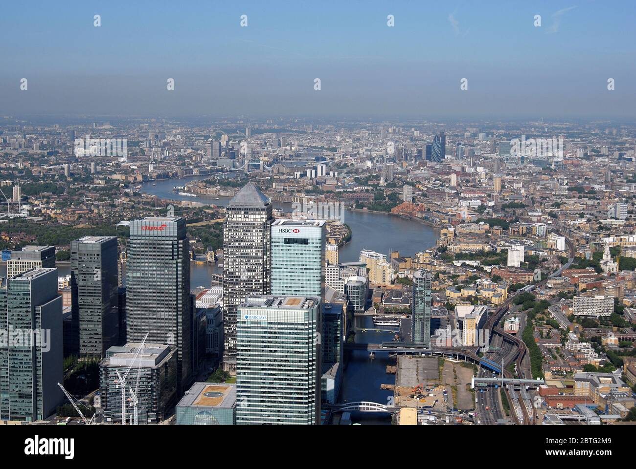 Aerial, Docklands, London, England Stock Photo - Alamy