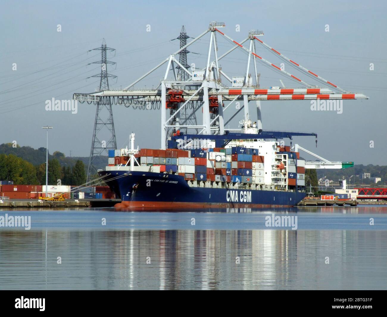Container Ship, Port, Le Havre, Normandy, France Stock Photo - Alamy