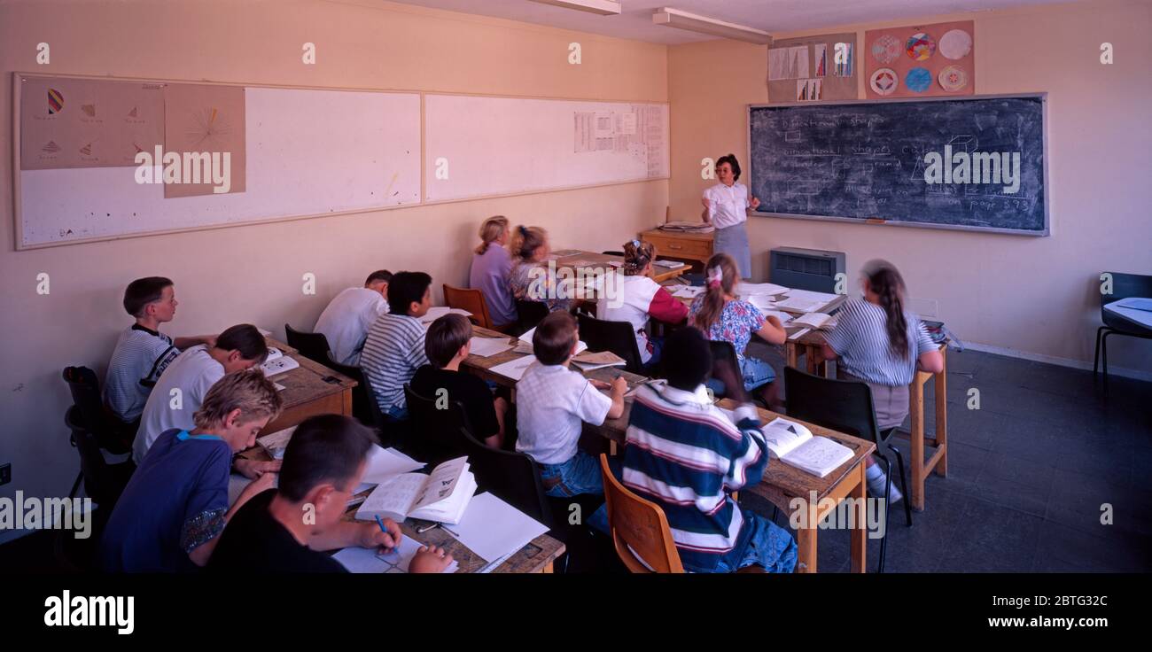 Maths Class, Comprehensive School, London, England Stock Photo - Alamy