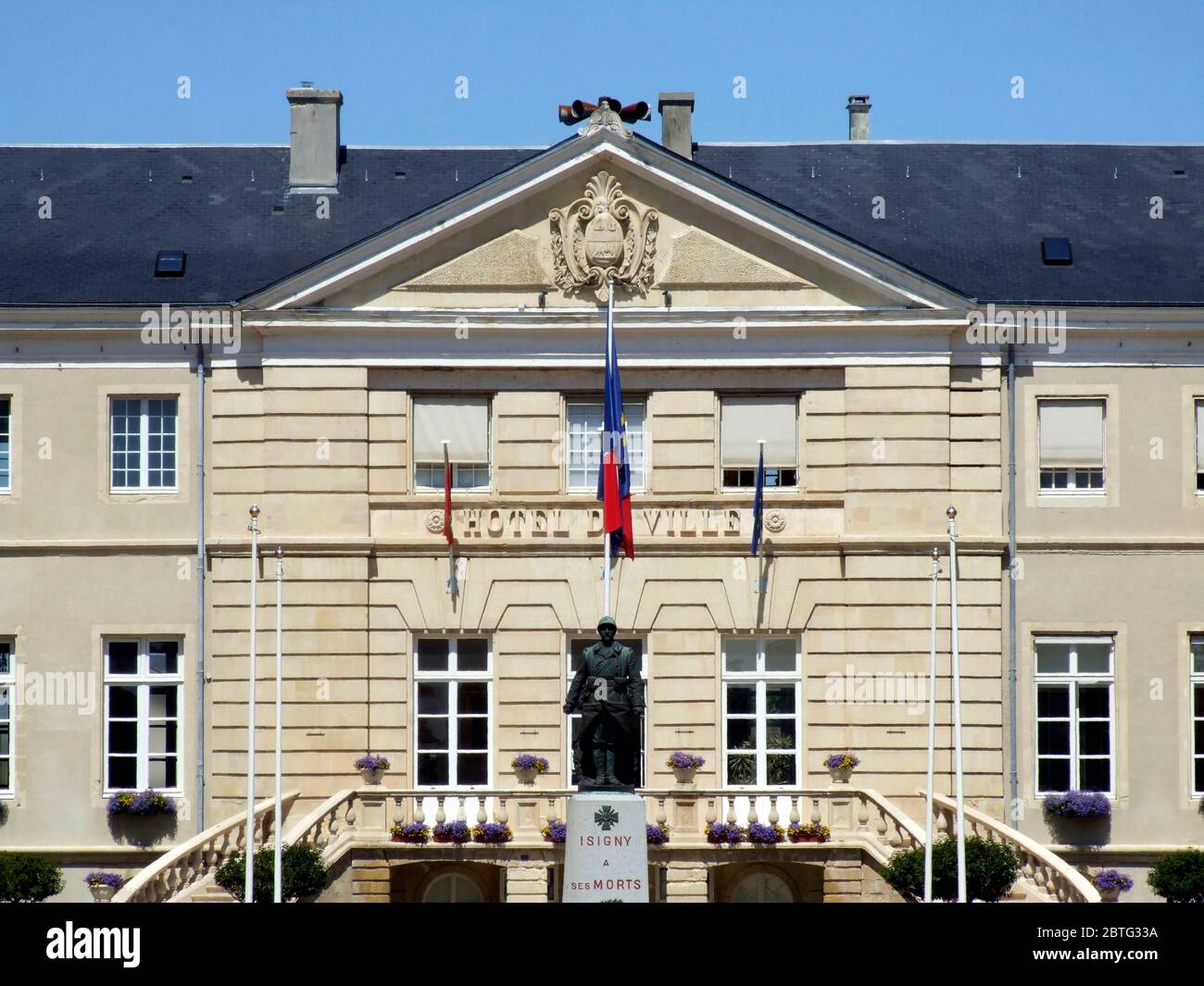 Town Hall, Isigny, Normandy, France Stock Photo - Alamy