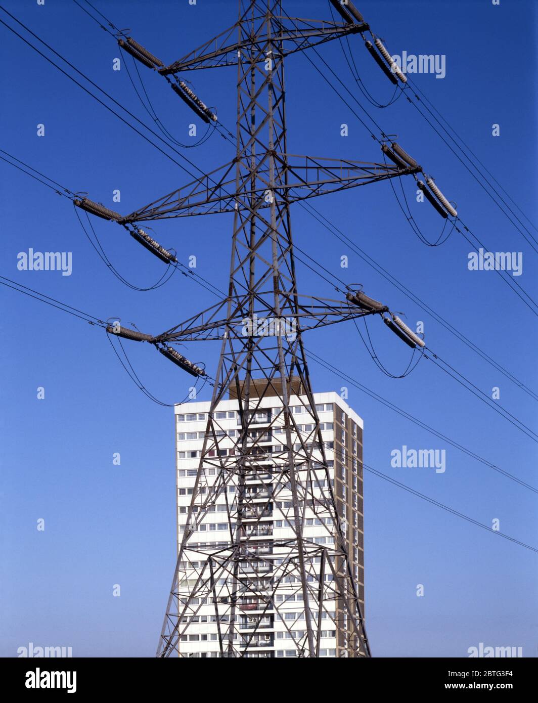Pylon, Tower Block, Stratford, Newham, London, England Stock Photo - Alamy