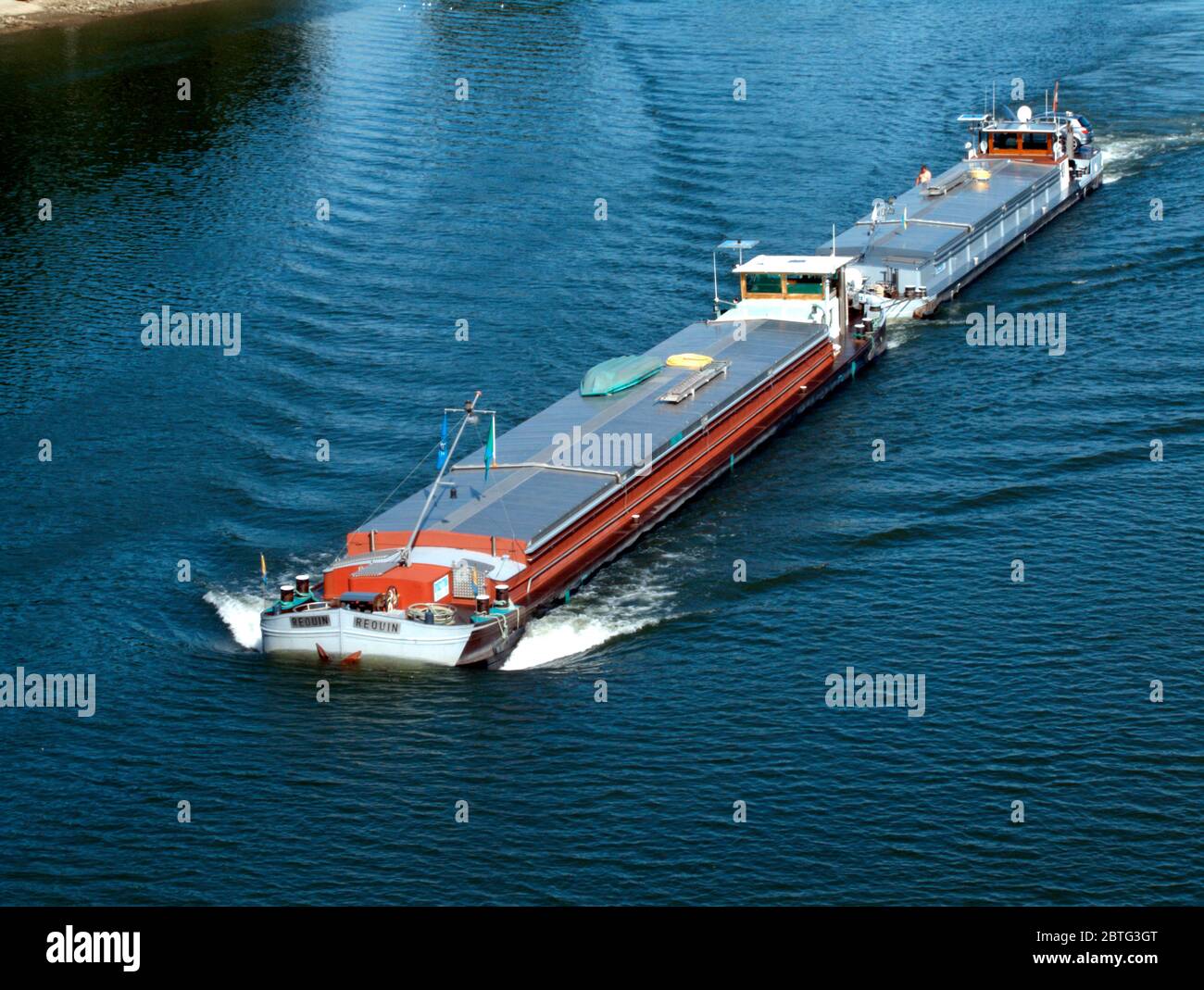 Barges, River Seine, Elbeuf-St. Aubin, Normandy, France Stock Photo - Alamy