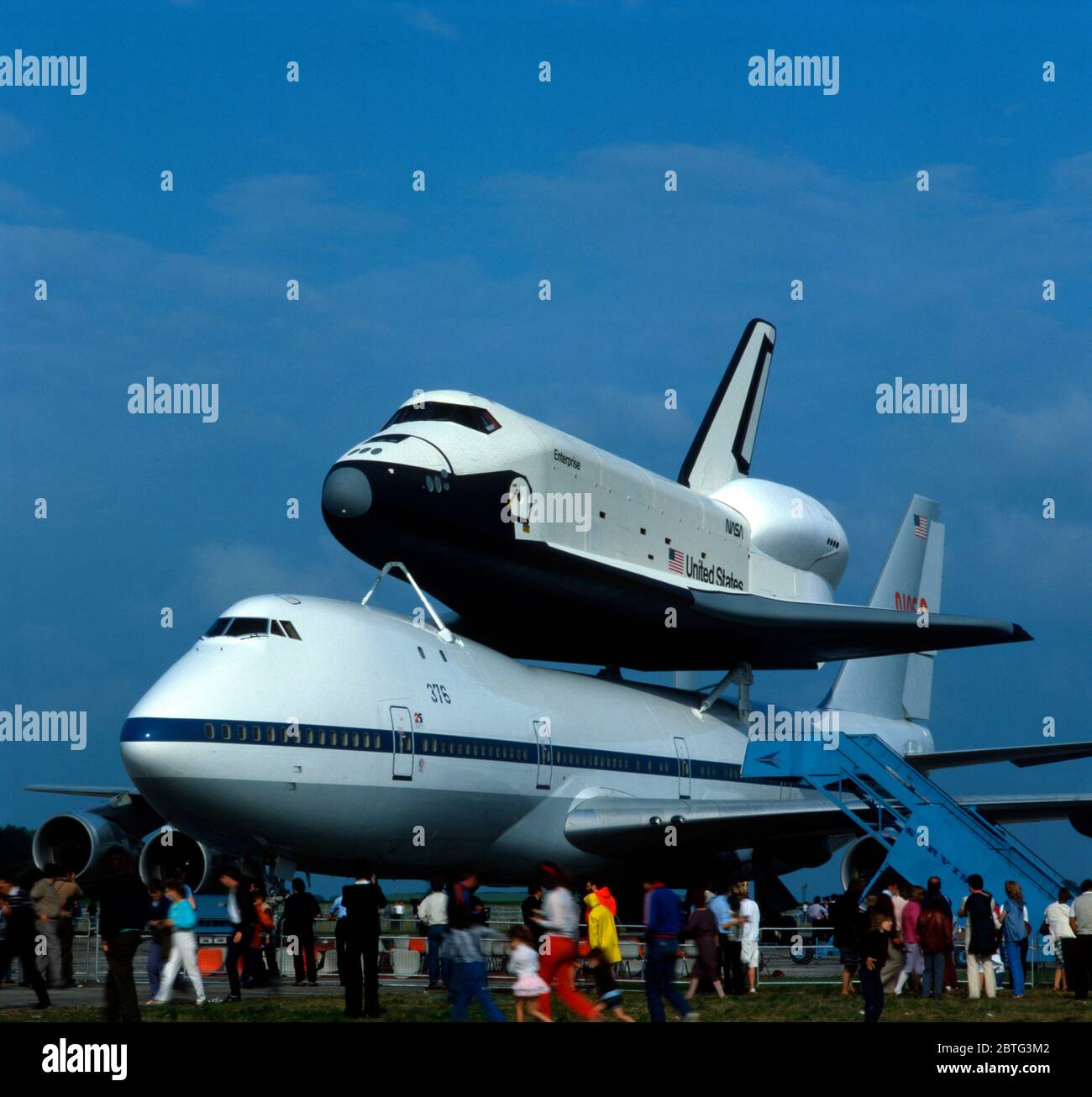 Space Shuttle, Jumbo Jet, Stanstead Airport, Essex, England Stock Photo ...