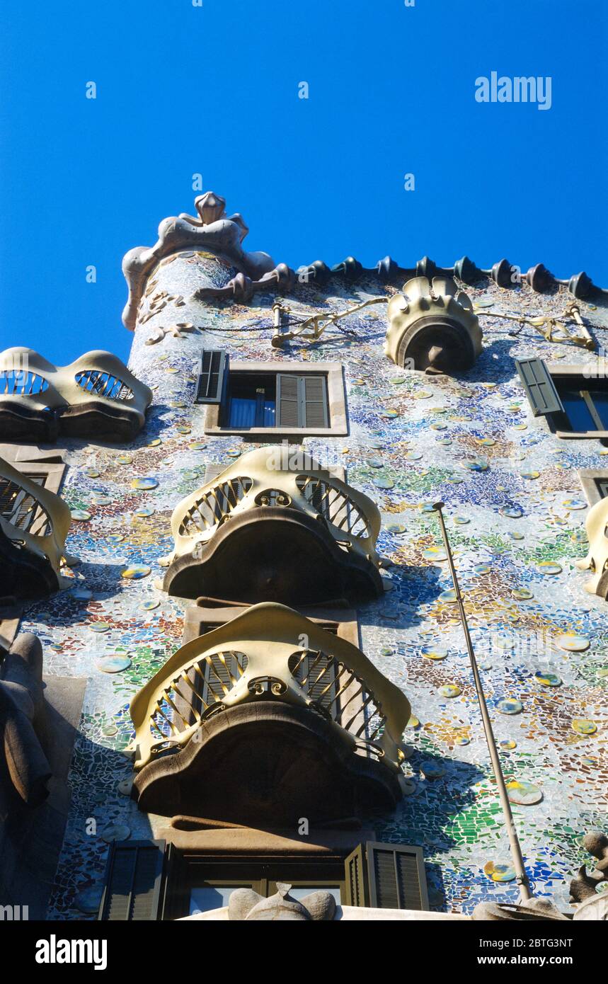 Casa Batilo, Arch. GAUDI, Barcelona, Spain Stock Photo - Alamy