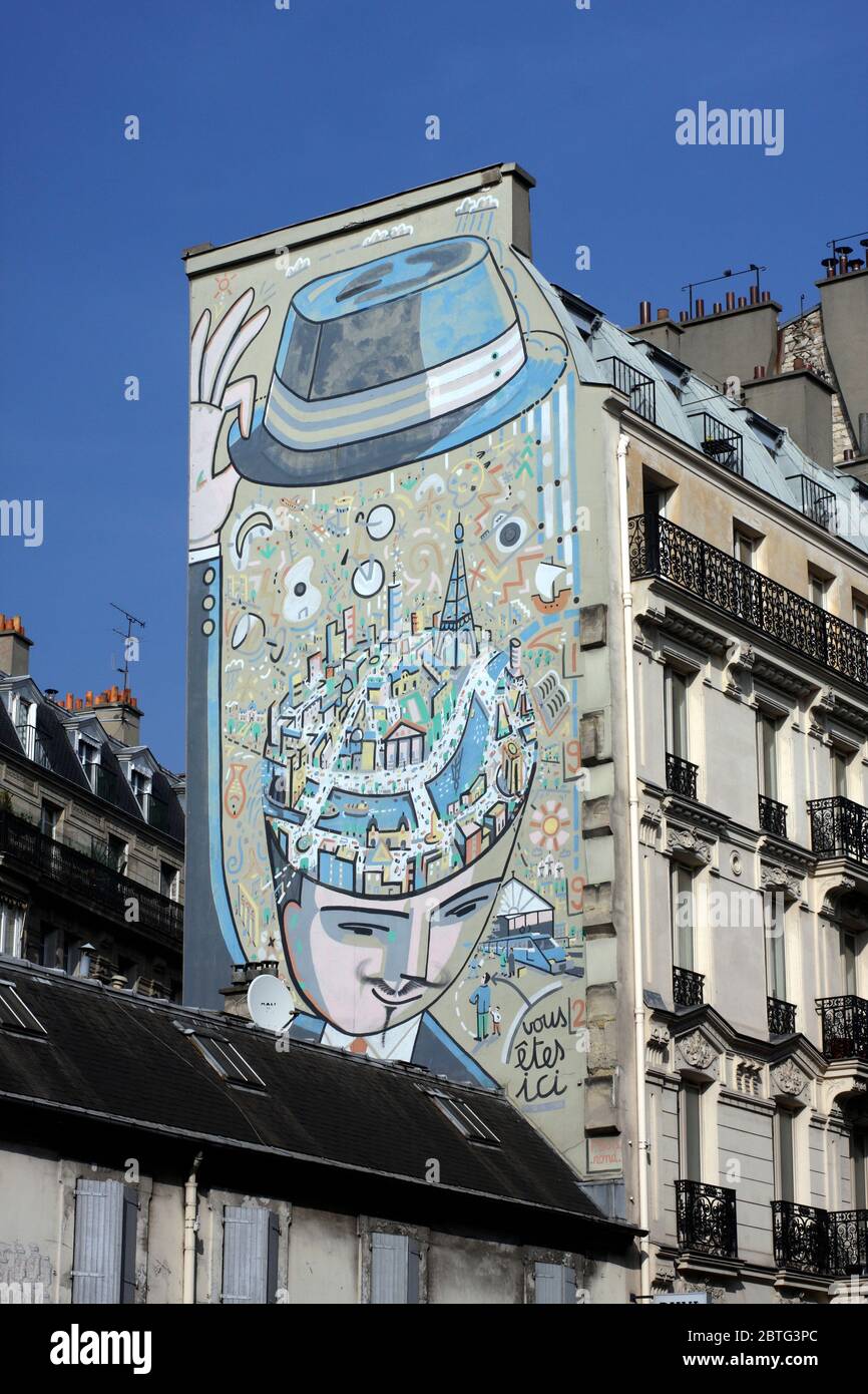 Mural paris hi-res stock photography and images - Alamy