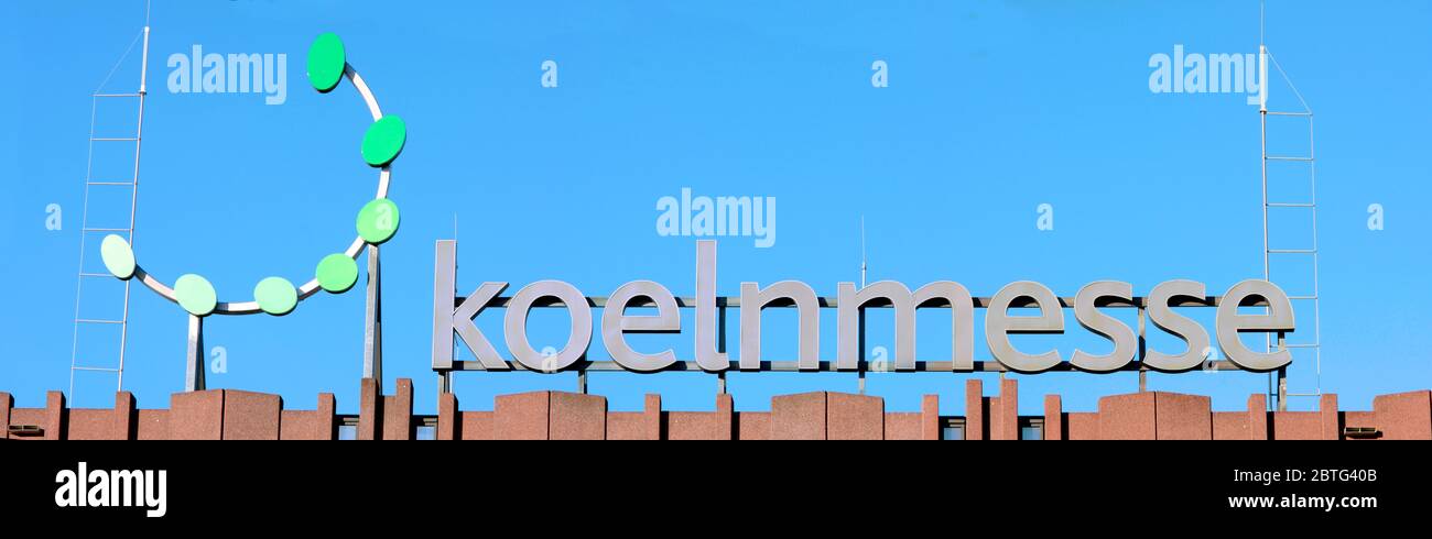 Sign, Koelnmesse, Exhibition Hall, Cologne, Germany Stock Photo - Alamy