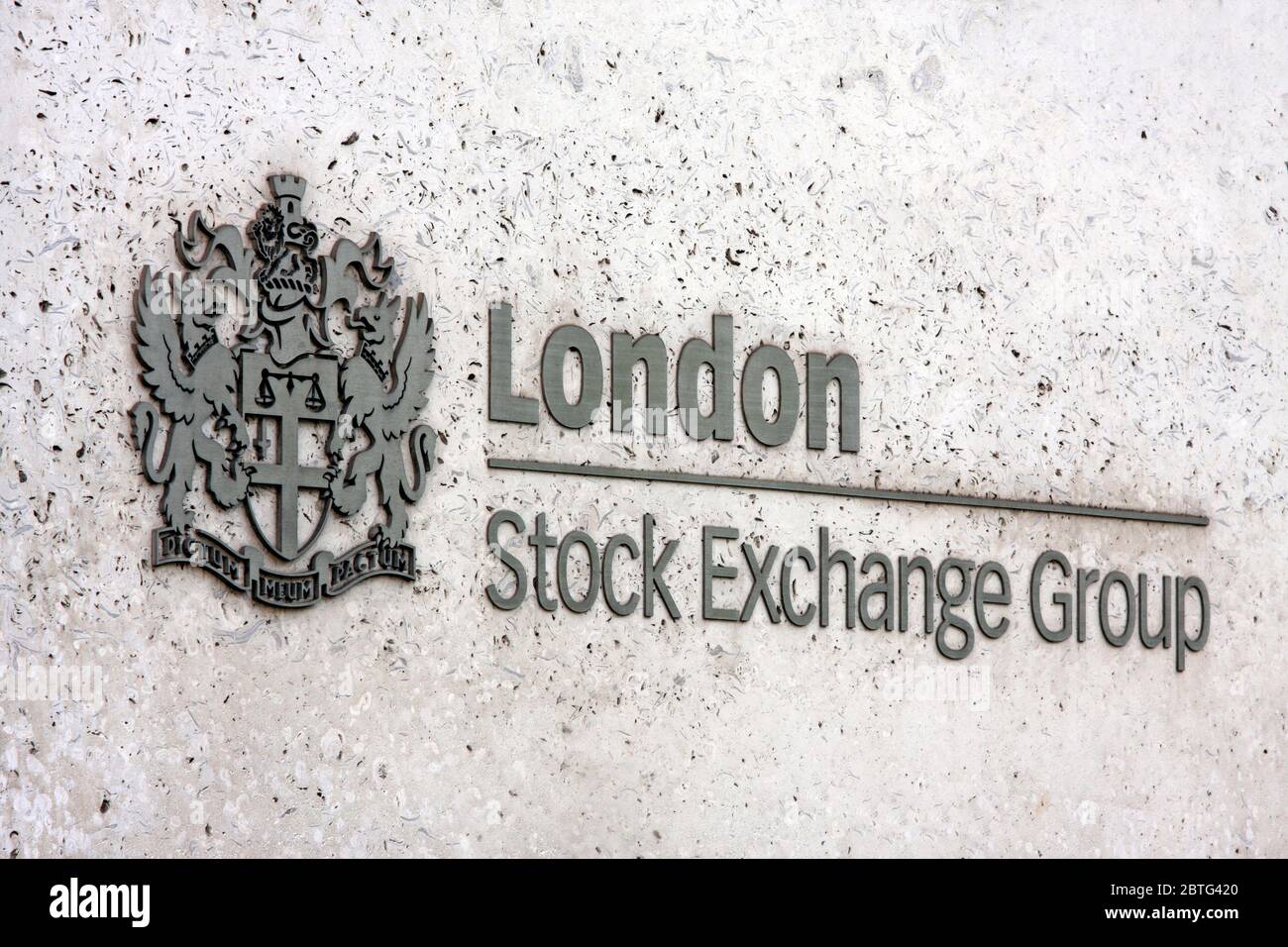 London Stock Exchange, Sign, London, England Stock Photo - Alamy