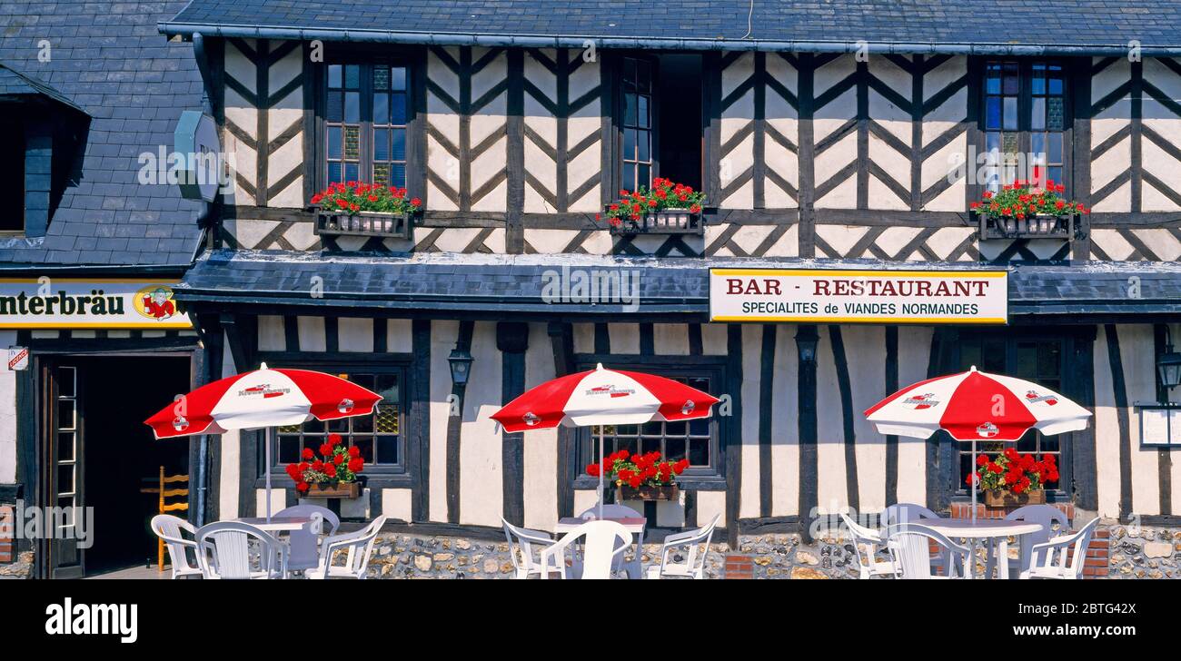 Restaurant, Normandy, France Stock Photo - Alamy