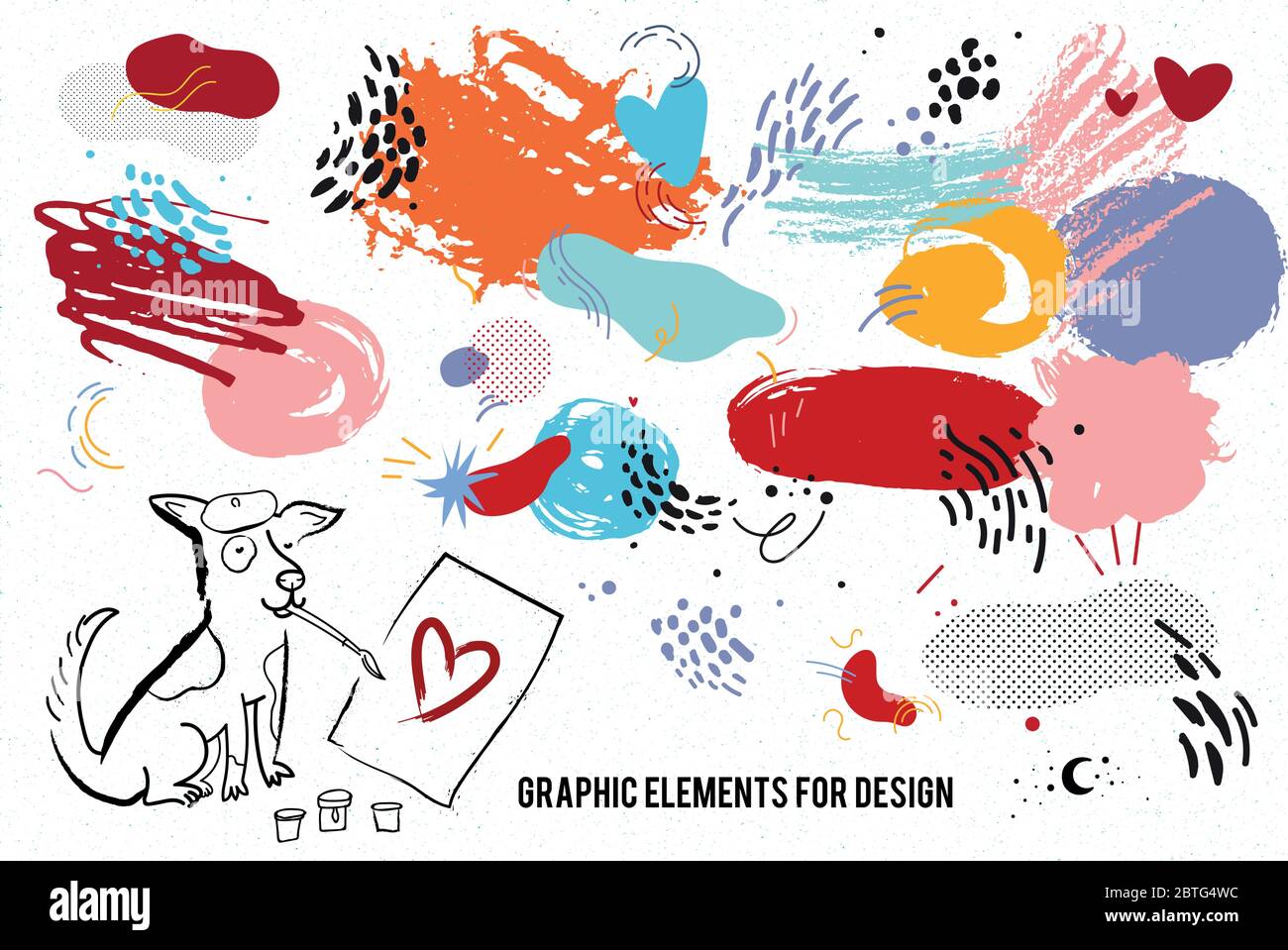 Set memphis design elements Cut Out Stock Images & Pictures - Alamy