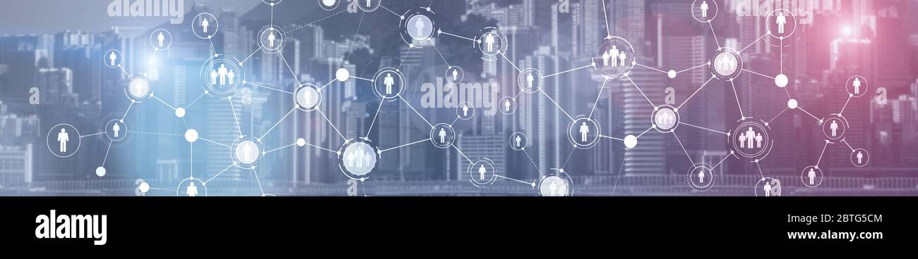 Human resource planning or business organisation on a virtual dashboard ...