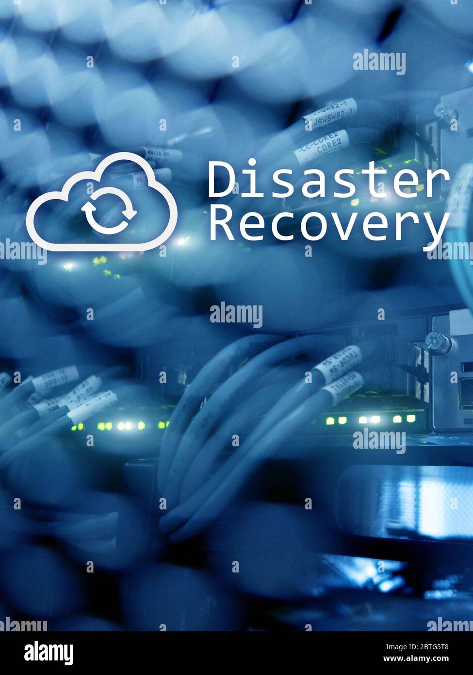 Cloud Server Data Loss Prevention Disaster Recovery concept Stock Photo ...
