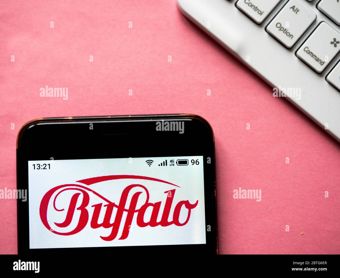 In this photo illustration e-commerce Buffalo logo is seen displayed on ...