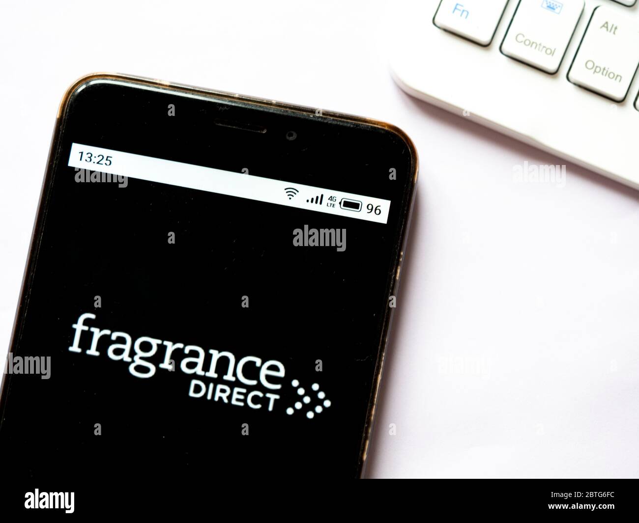 In this photo illustration e-commerce Fragance Direct logo is seen ...