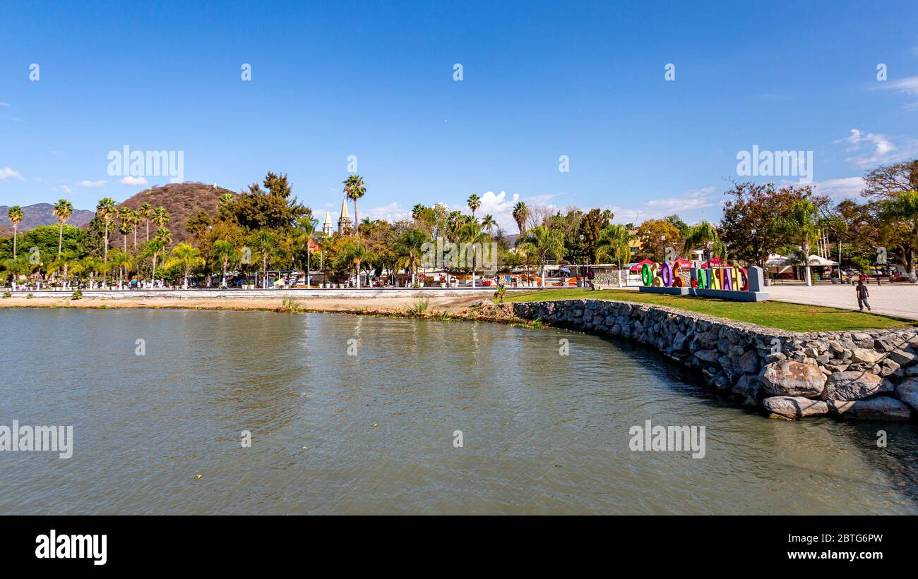 Chapala, Jalisco / Mexico, January 20, 2020. Lake Chapala its promenade ...
