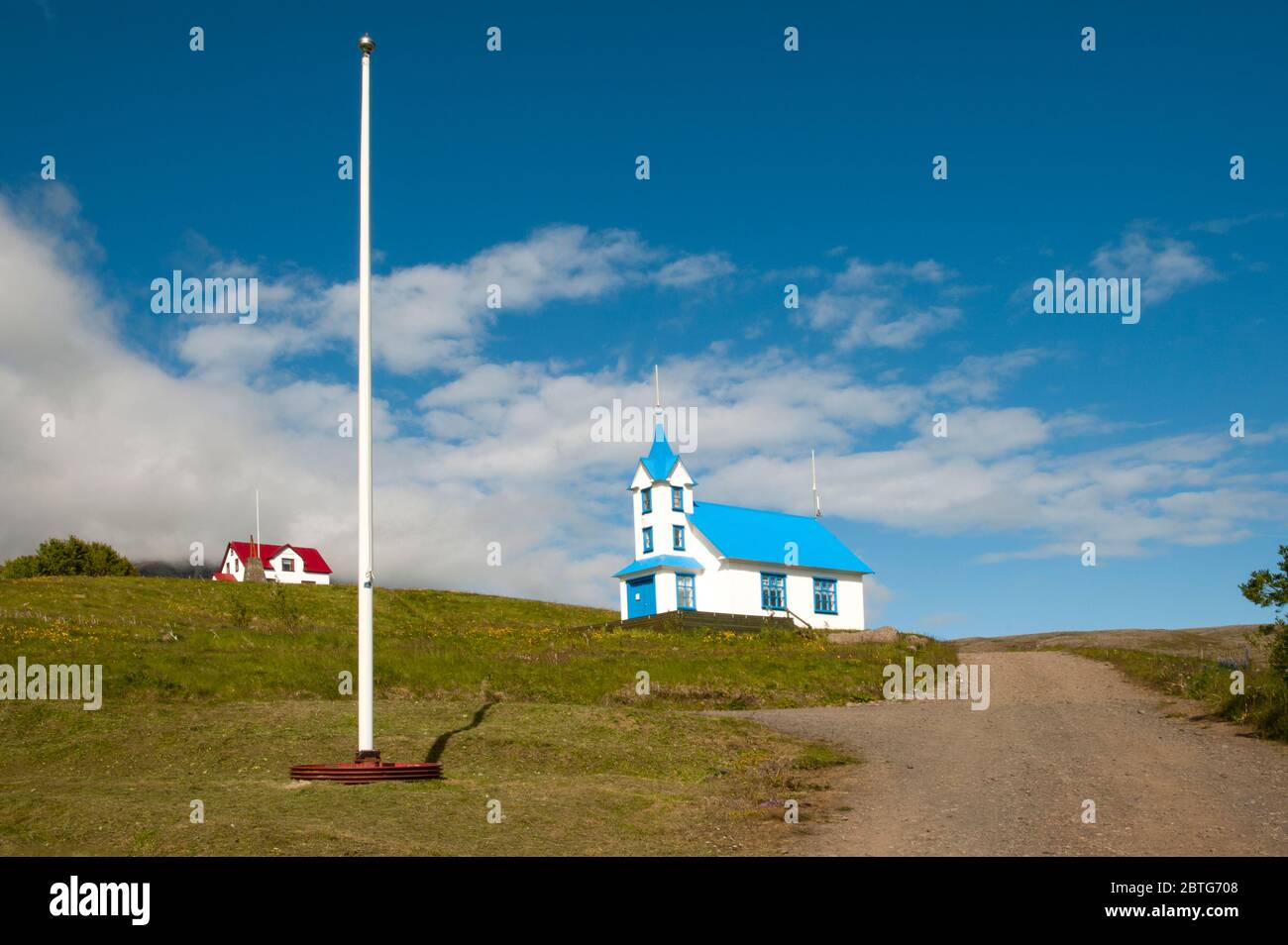 colorful church scandinavia Stock Photo - Alamy
