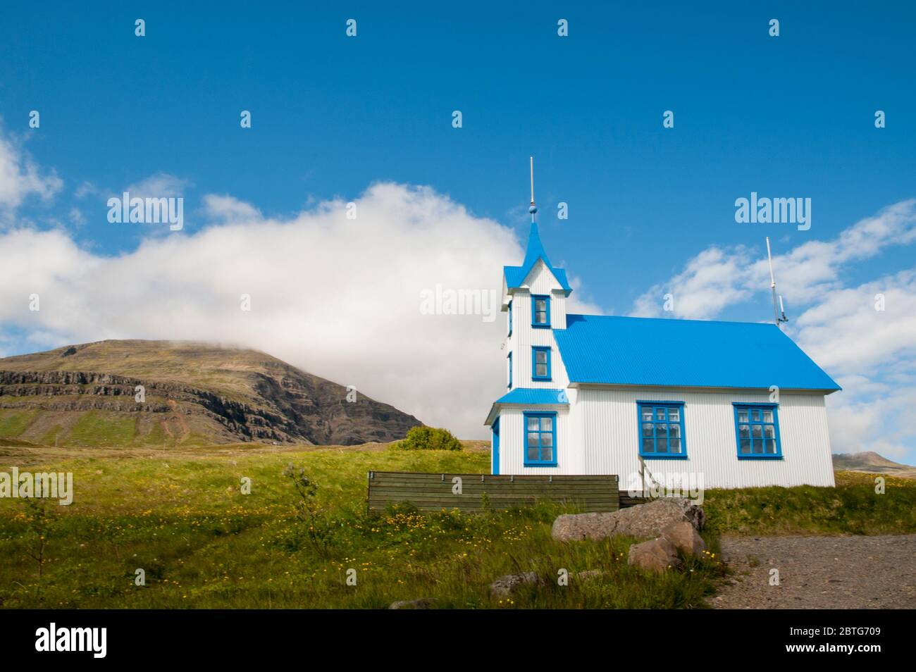 colorful church scandinavia Stock Photo - Alamy
