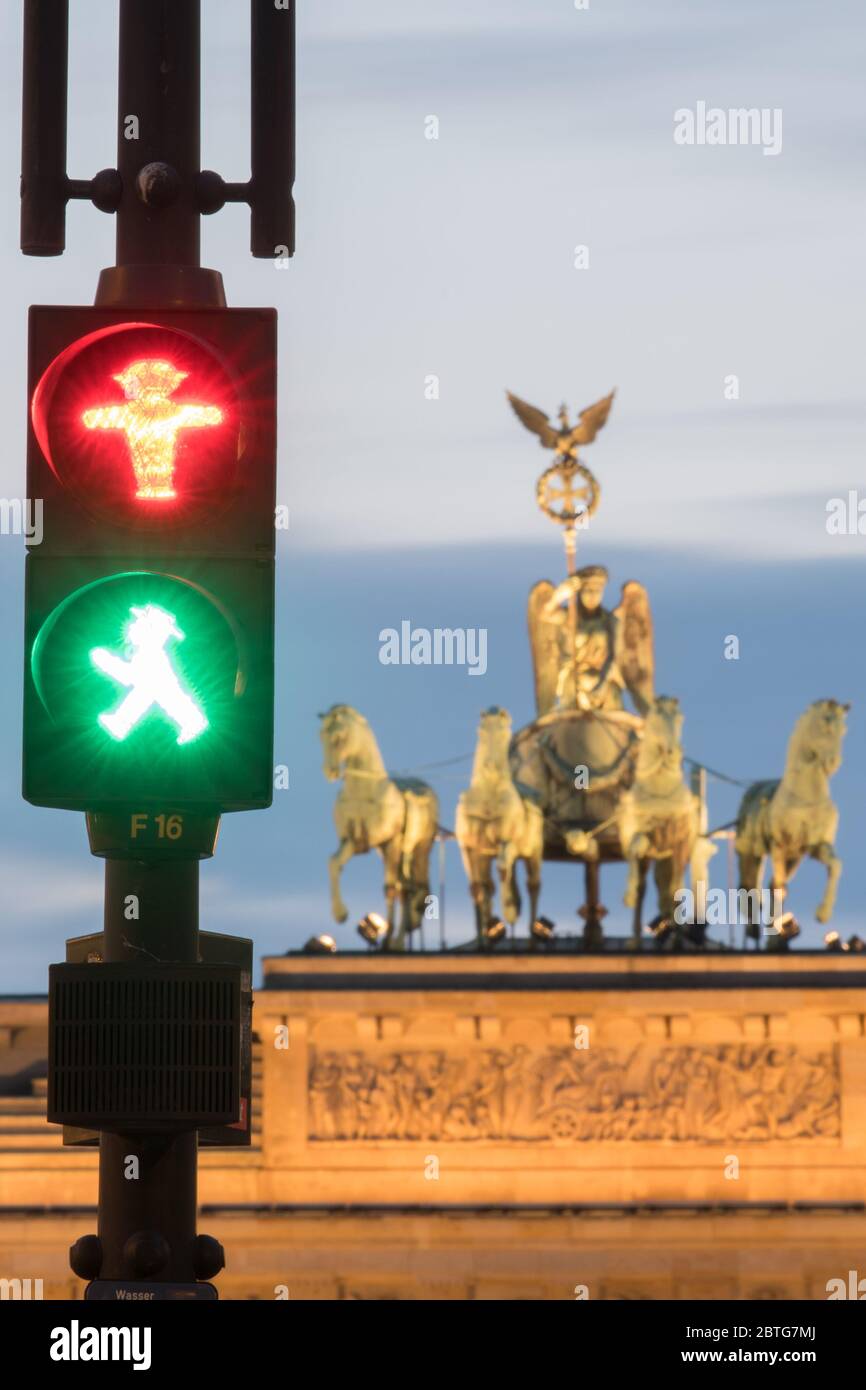 Berlin, Germany. 25th May, 2020. View of a traffic light in front of ...