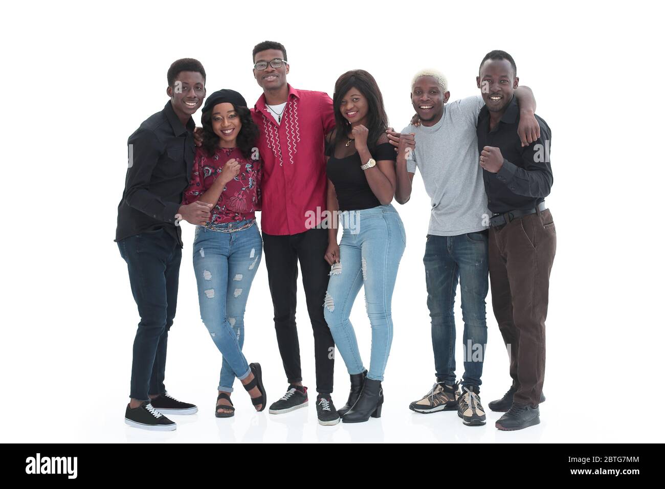 young people from different countries of Africa standing together Stock ...