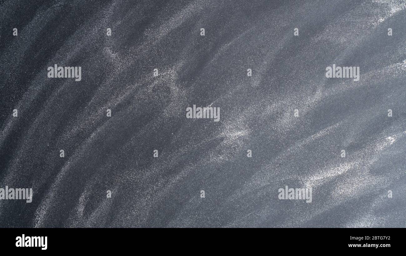 Texture of chalk on blackboard Abstract background of white powder on ...