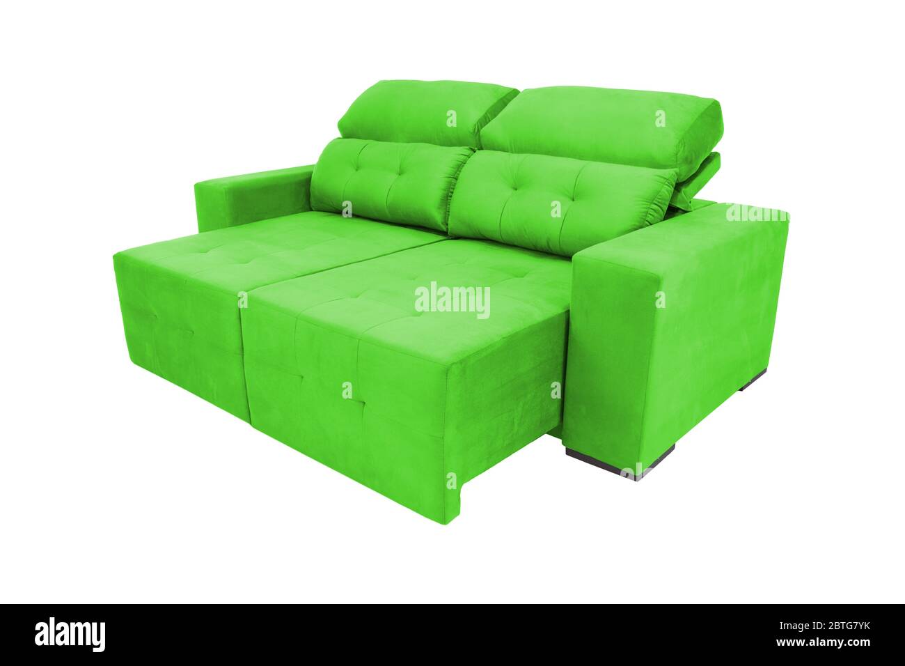 Studio shot of a beautiful modern sofa isolated on white background ...