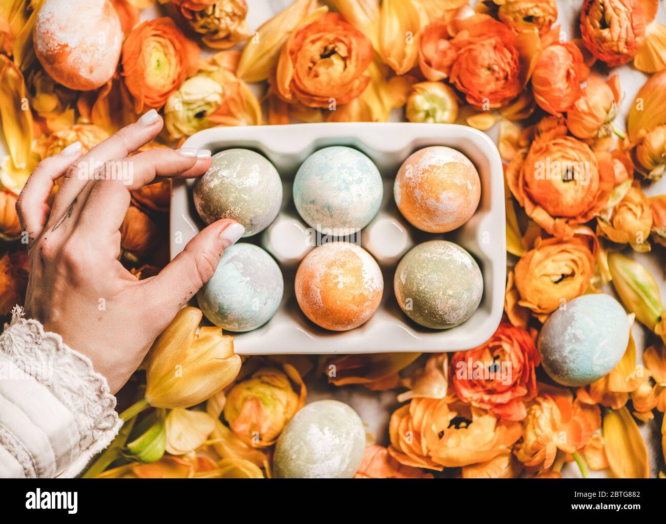 Top view easter edible hi-res stock photography and images - Alamy