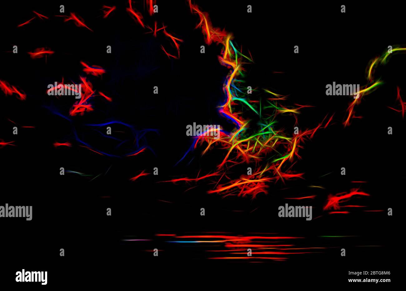 Background abstract black multicolor lines, shapes, vivid wallpaper ...