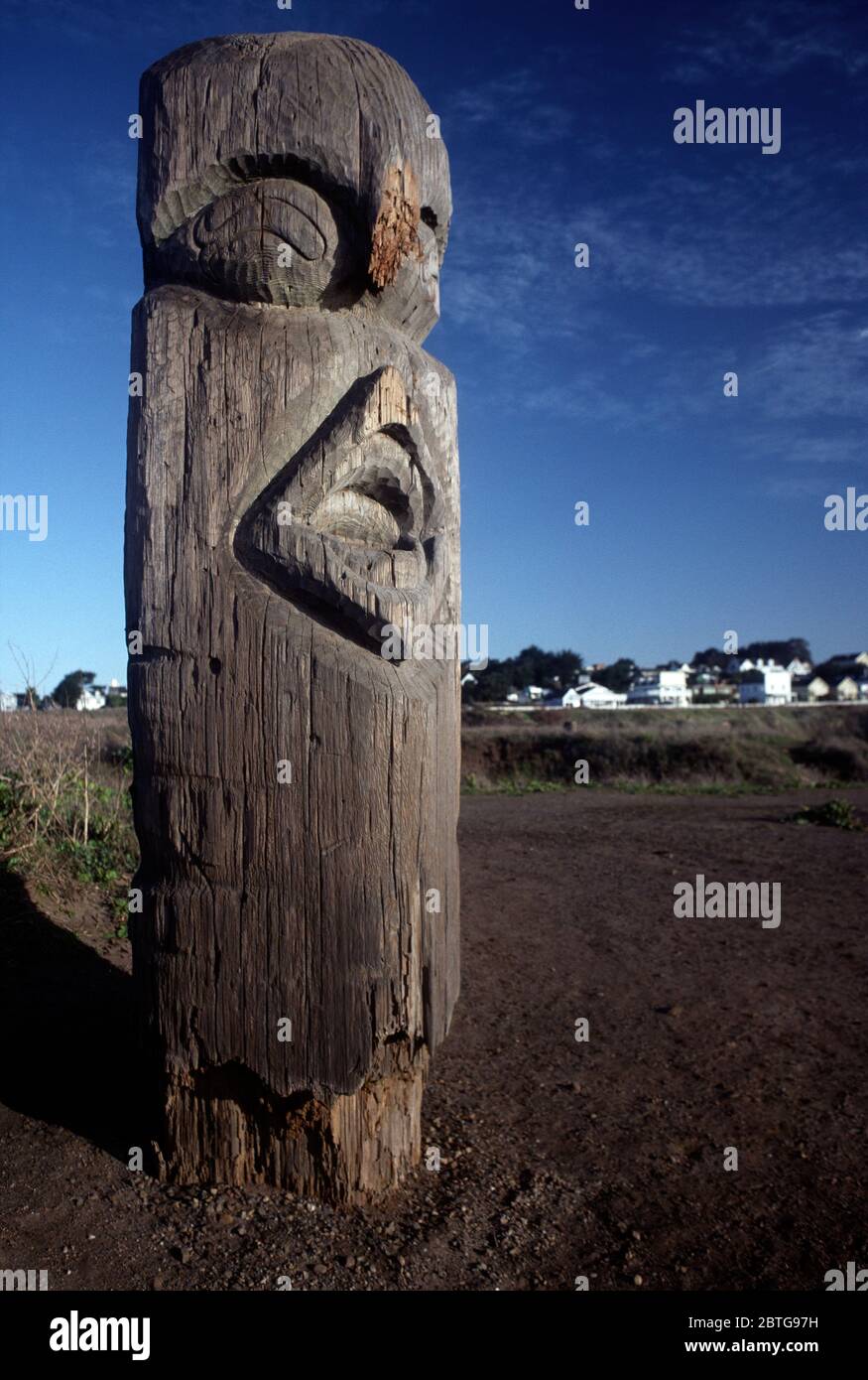 Totem, Mendocino Headlands State Park, California Stock Photo - Alamy