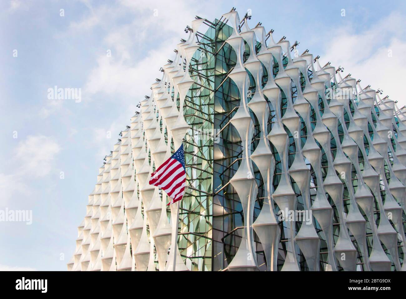 US flag at The Embassy of the United States of America in London. New ...