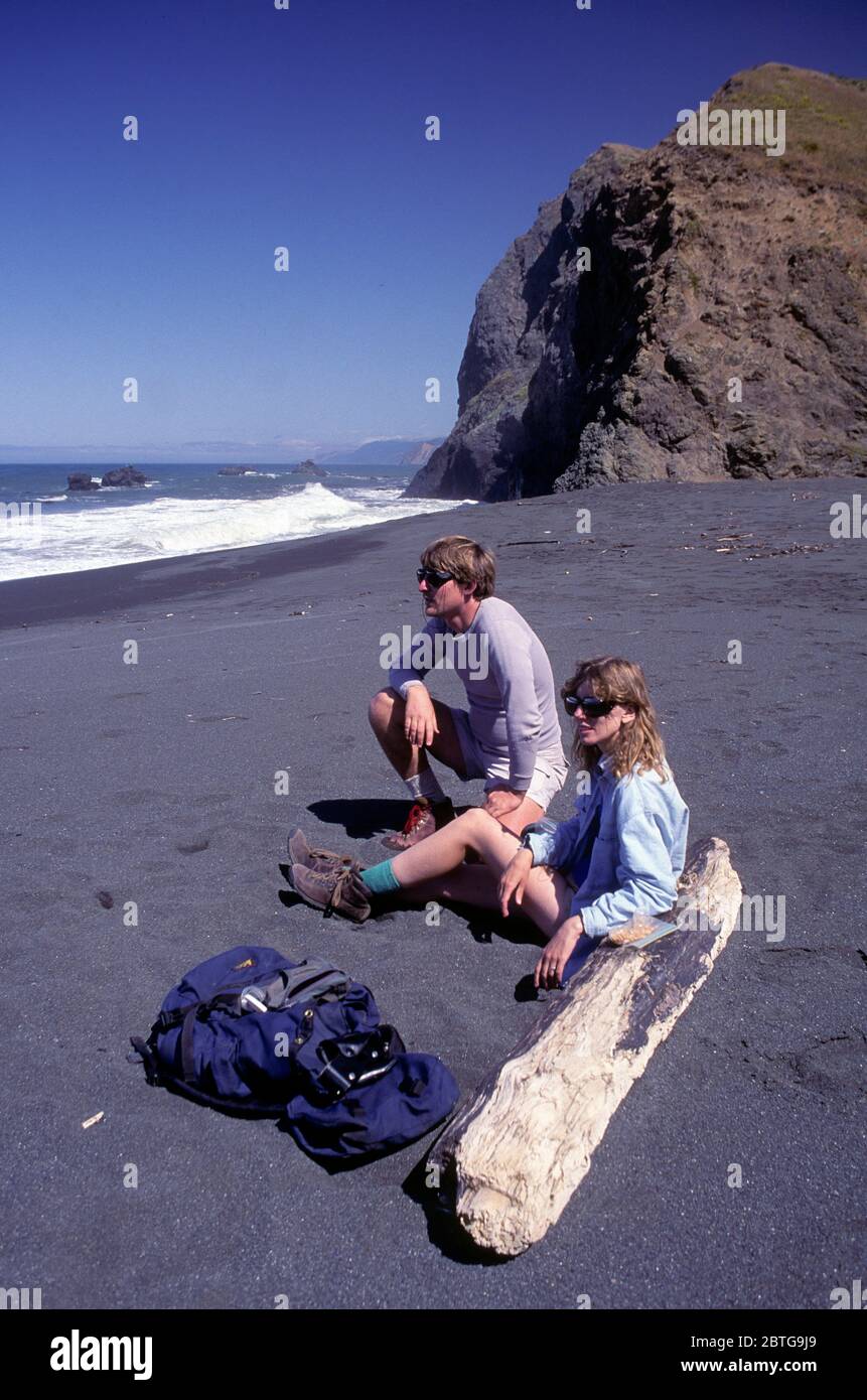 Wheeler Beach, Sinkyone Wilderness State Park, California Stock Photo ...