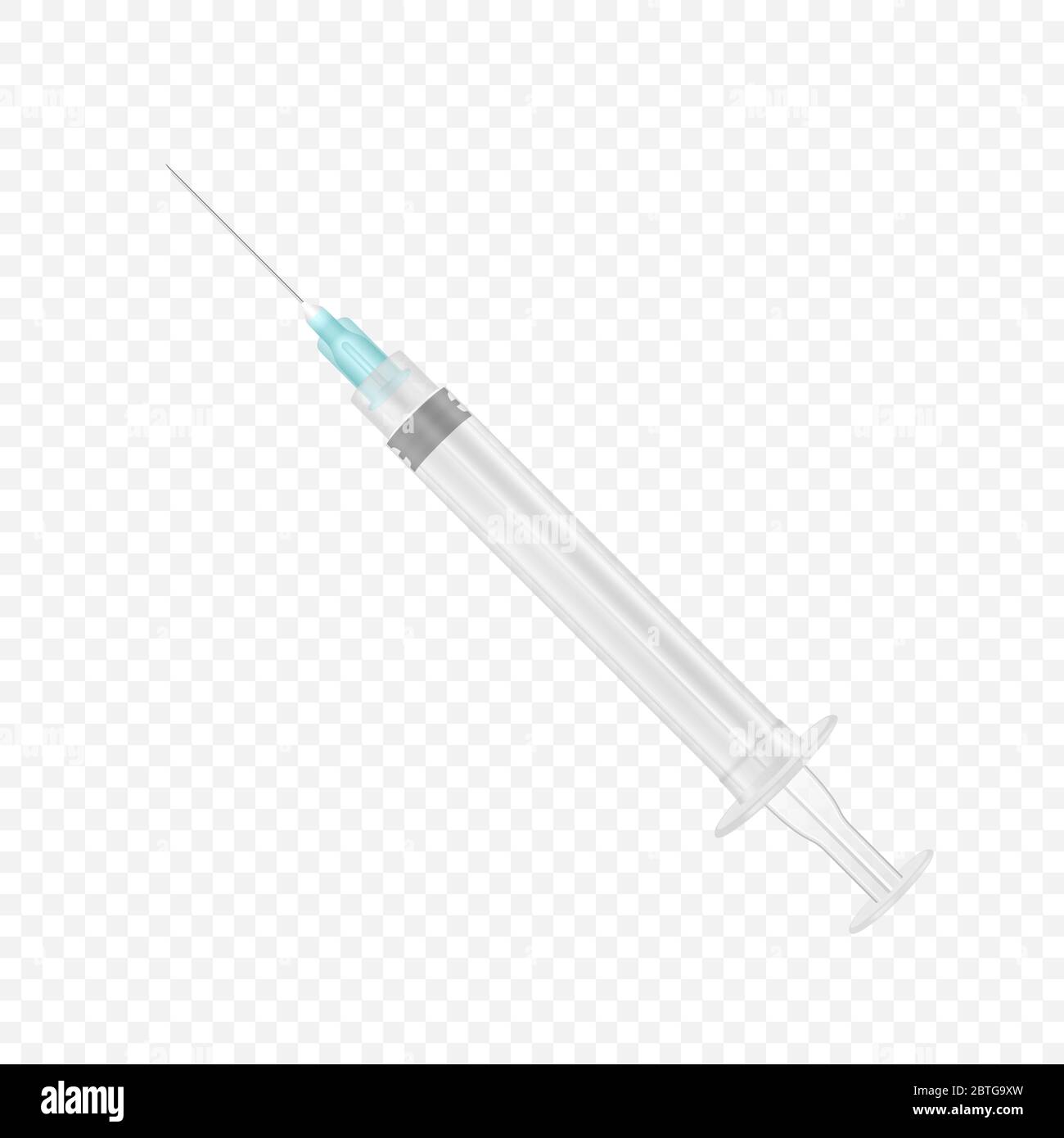Vector 3d Realistic Blank Empty Syringe Icon Closeup Isolated on ...