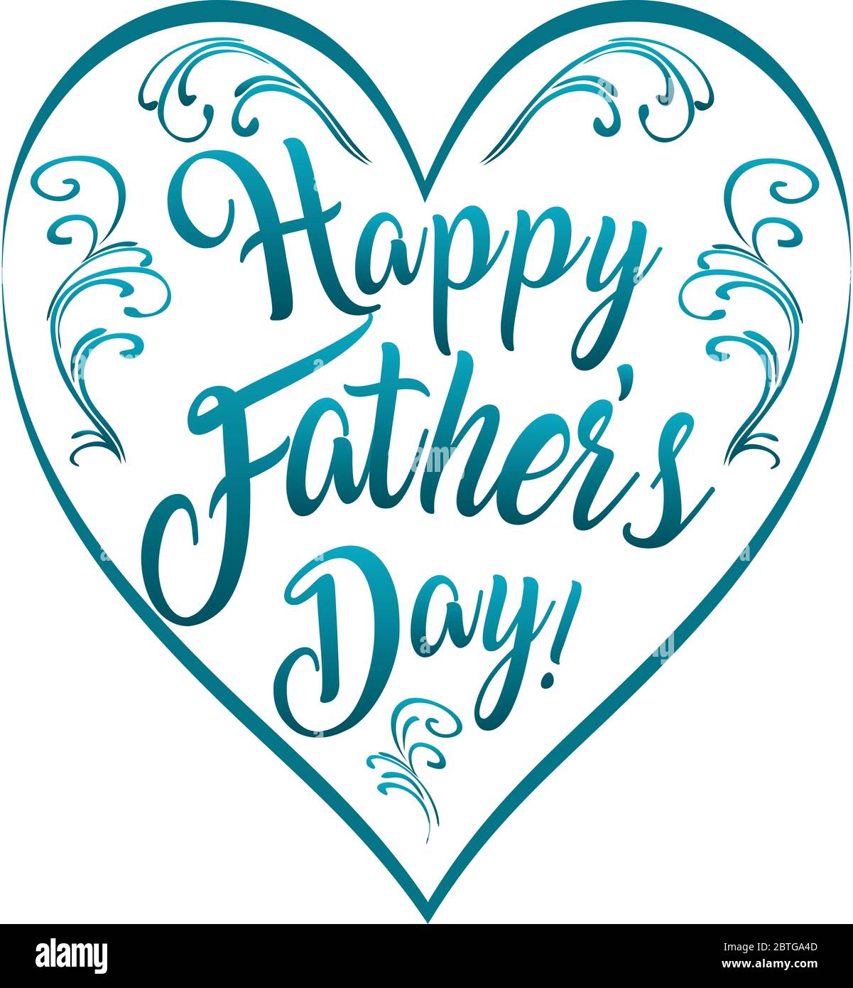 Happy Father's Day Inside Blue Heart Stock Photo - Alamy
