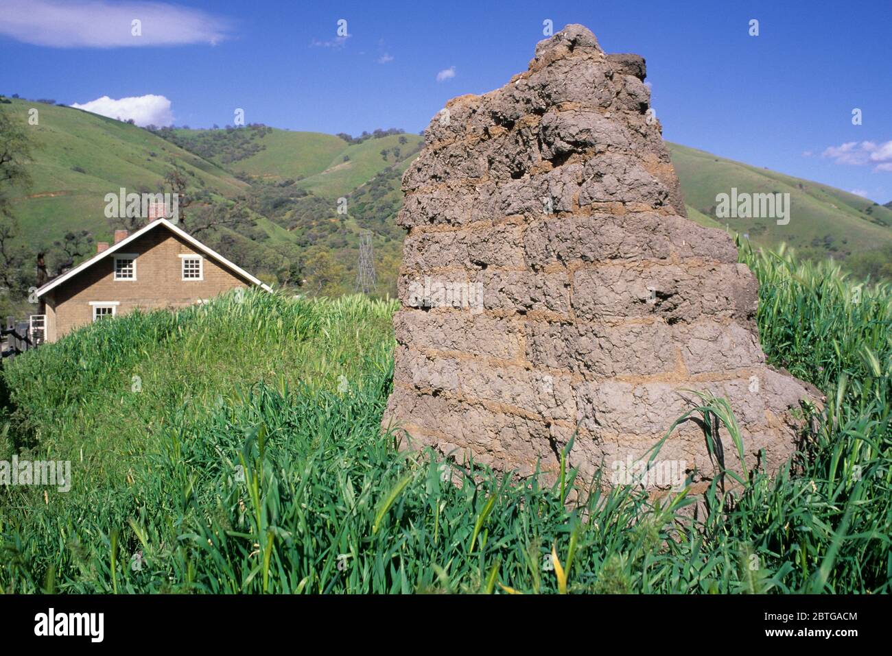 Wall ruins, Fort Tejon State Historic Park, California Stock Photo - Alamy