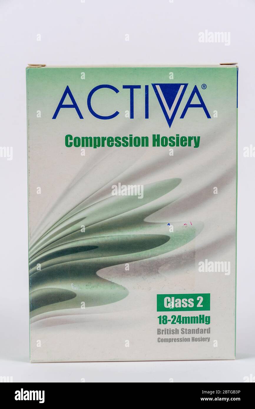 CHESTER, UK - MAY 23RD 2020: Box of Activa compression hosiery Stock ...