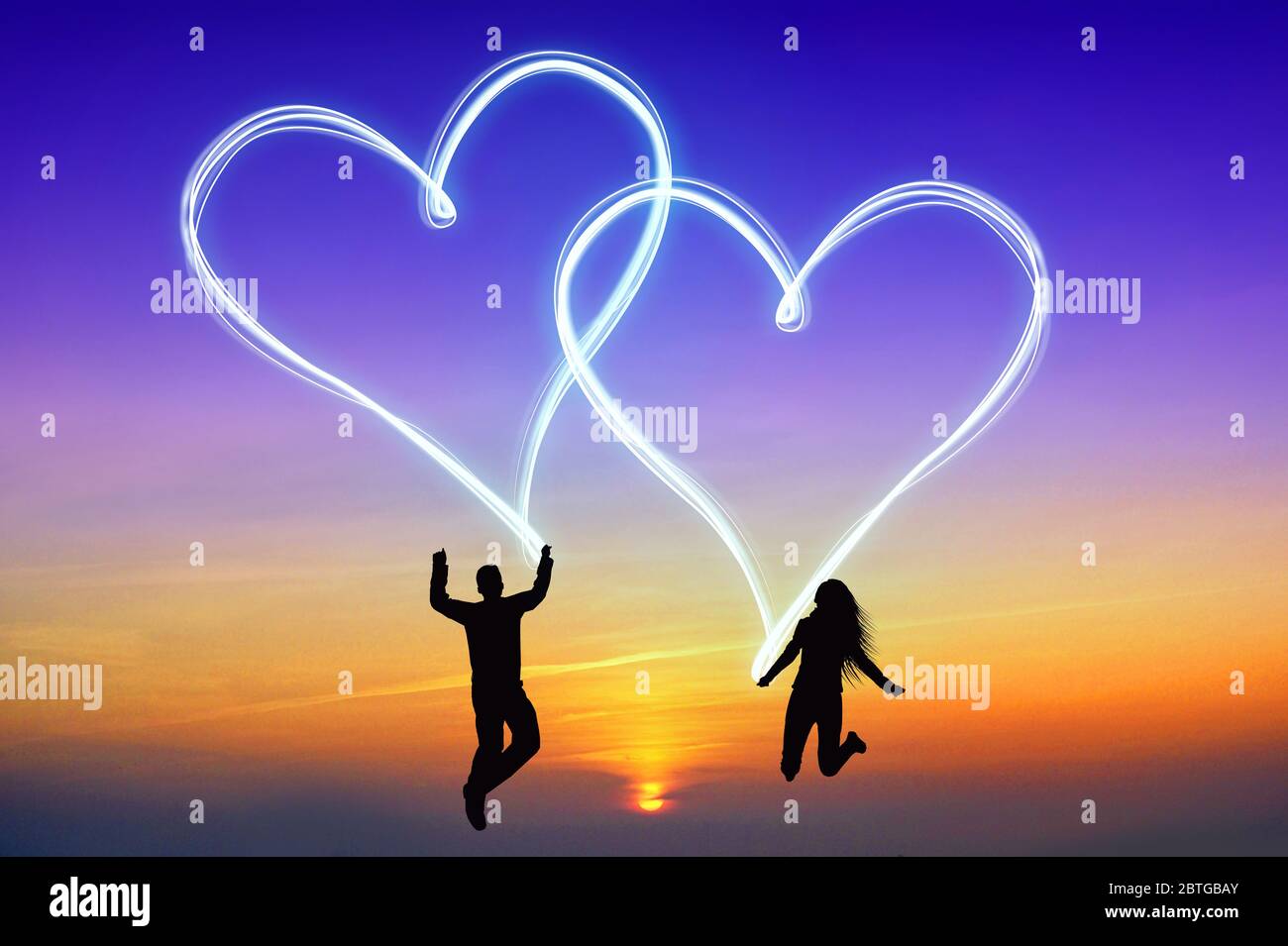 Couple and heart shape hi-res stock photography and images - Alamy