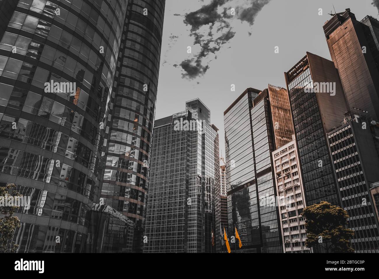 Hong Kong Modern Architecture, Hong Kong Business Building Closed up ...