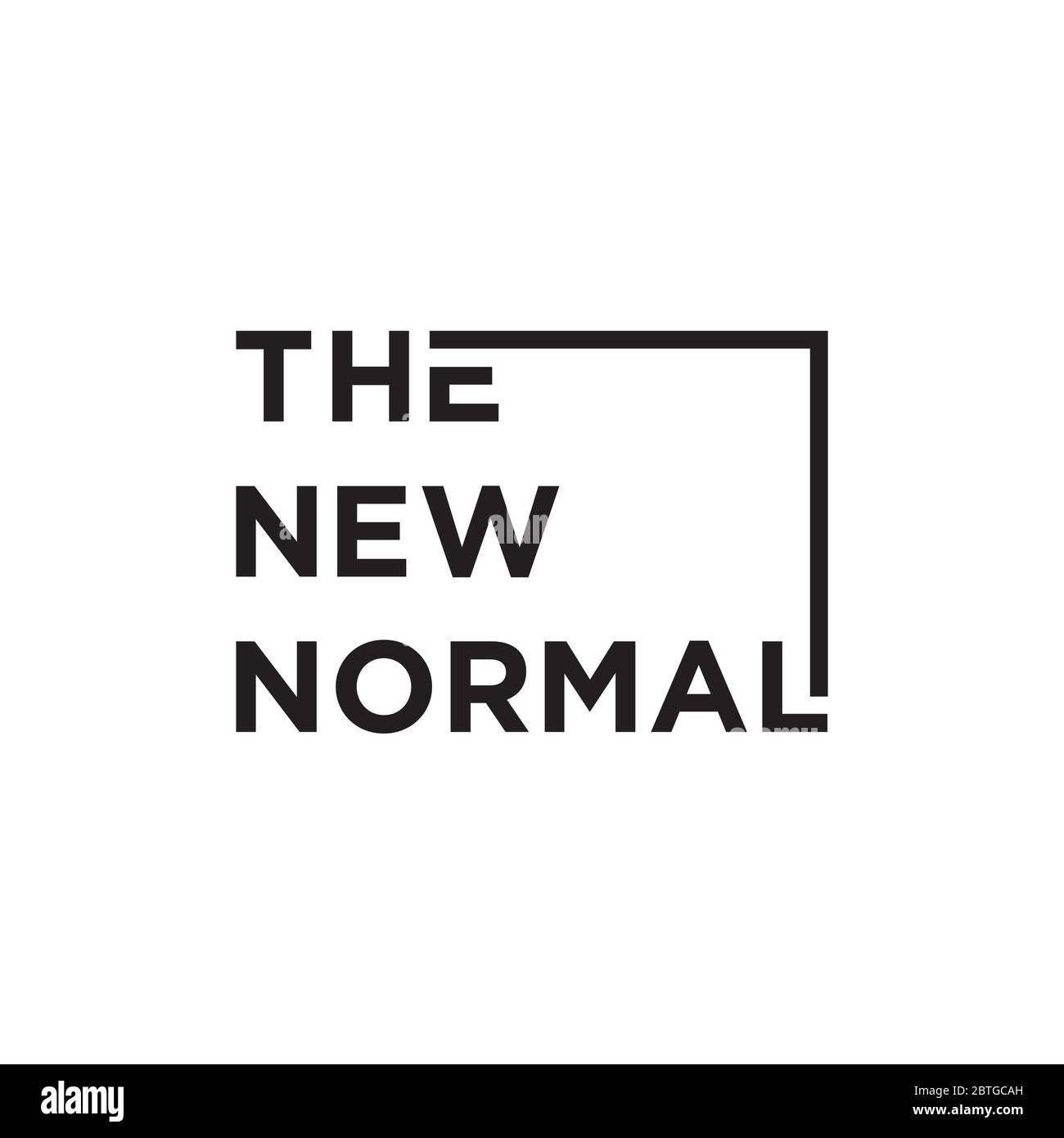 The New Normal text with line square vector design concept Stock Vector ...