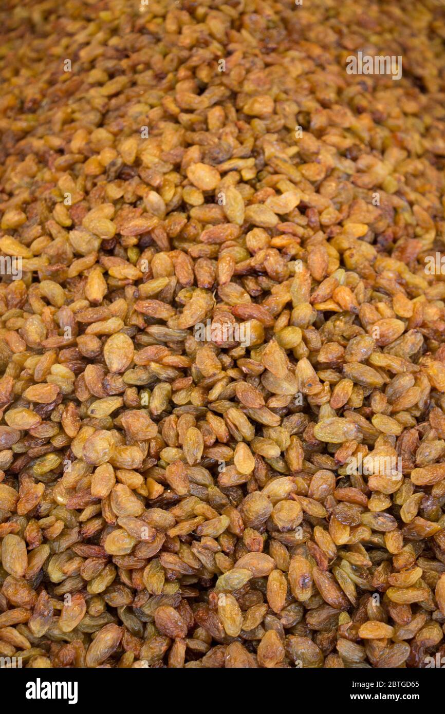 Raisins as background Grape Raisin texture in view Stock Photo - Alamy
