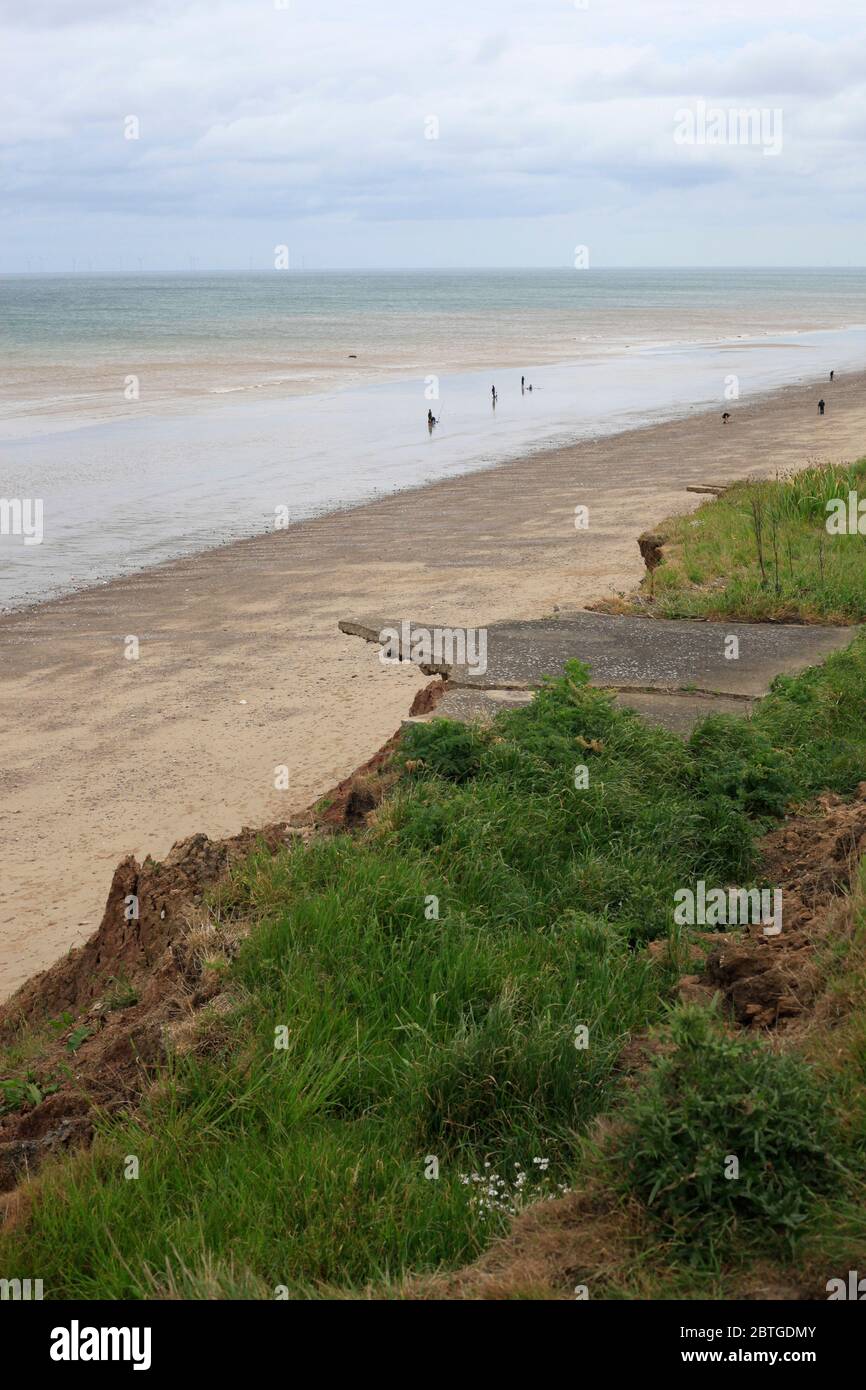 Eroding coastline, East Coast UK Stock Photo - Alamy