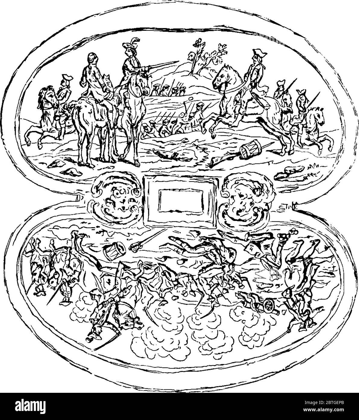 The design on the obverse side of General Lafayette's sword, vintage ...