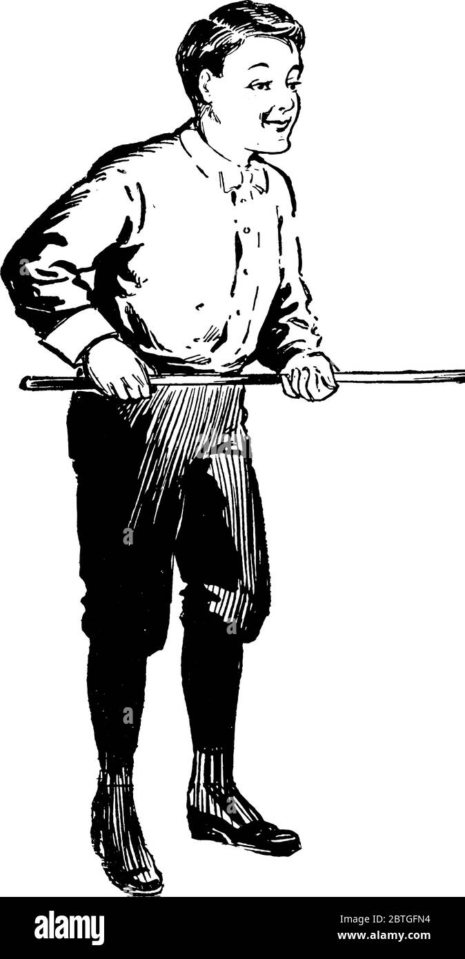 Holding Stick Hand Drawing