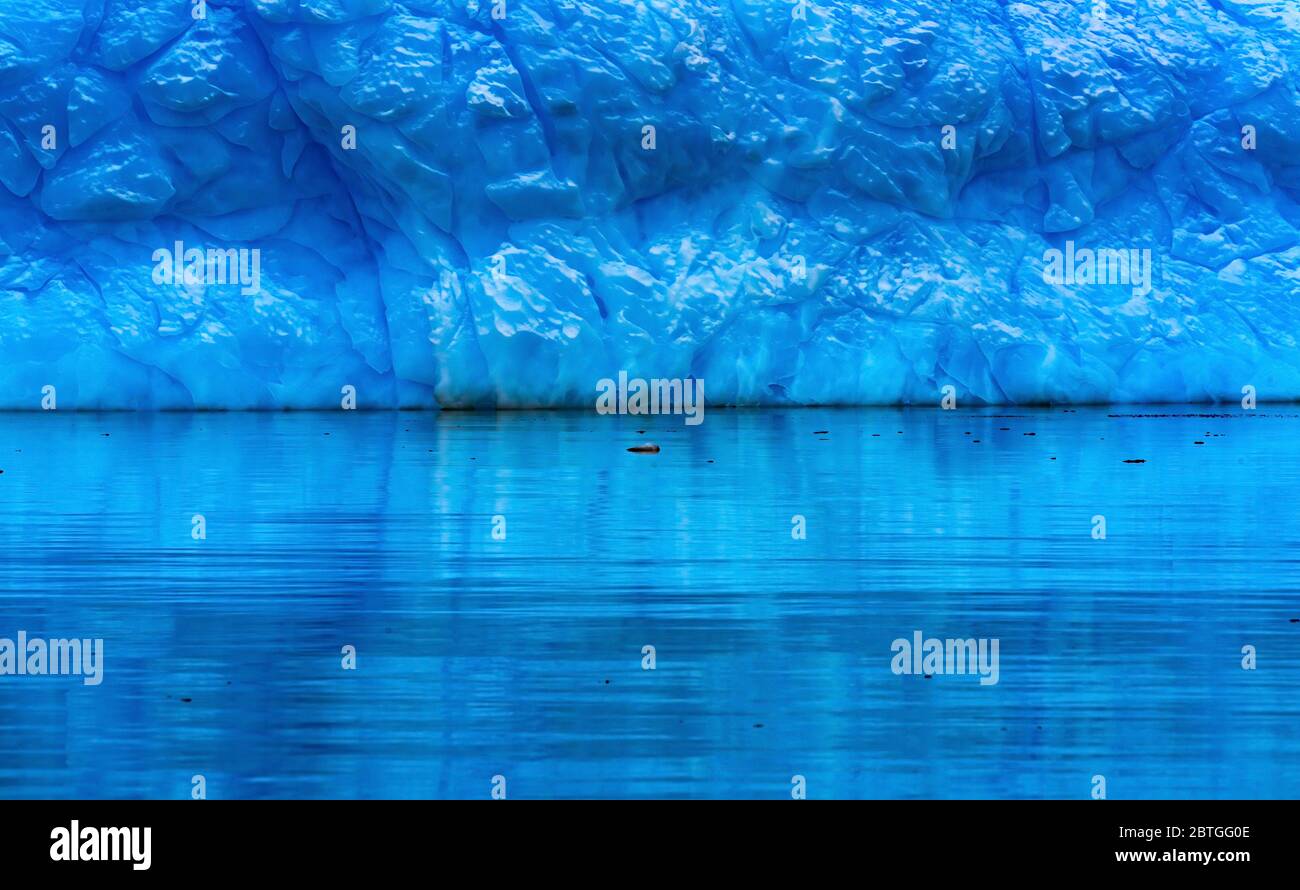Snowing Floating Blue Iceberg Reflection Paradise Bay Skintorp Cove ...