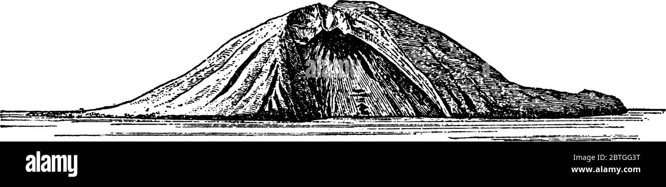 Stromboli volcano view Stock Vector Images - Alamy