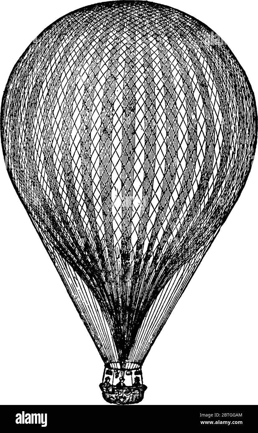 A typical representation of a hot air balloon, lighter-than-air ...