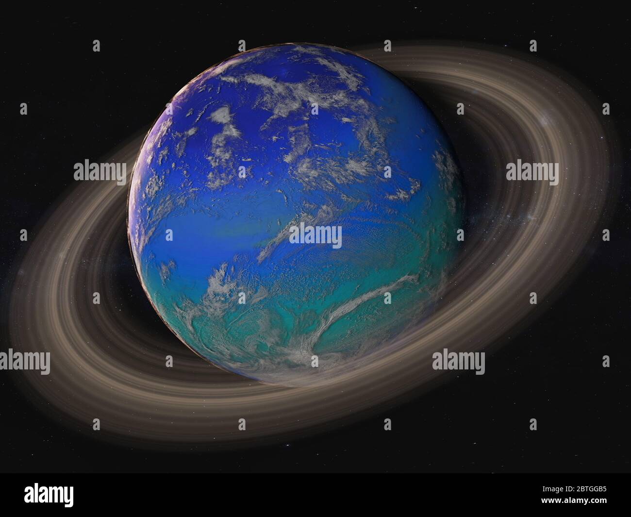 Planets Surface From Outer Space